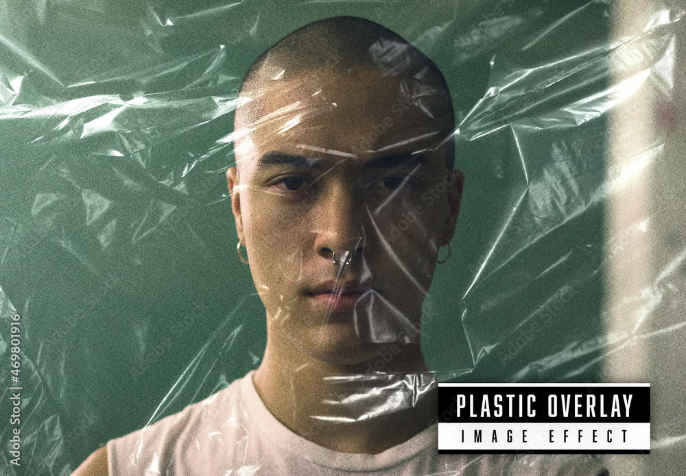 Plastic Overlay Image Effect Stock Template | Adobe Stock
