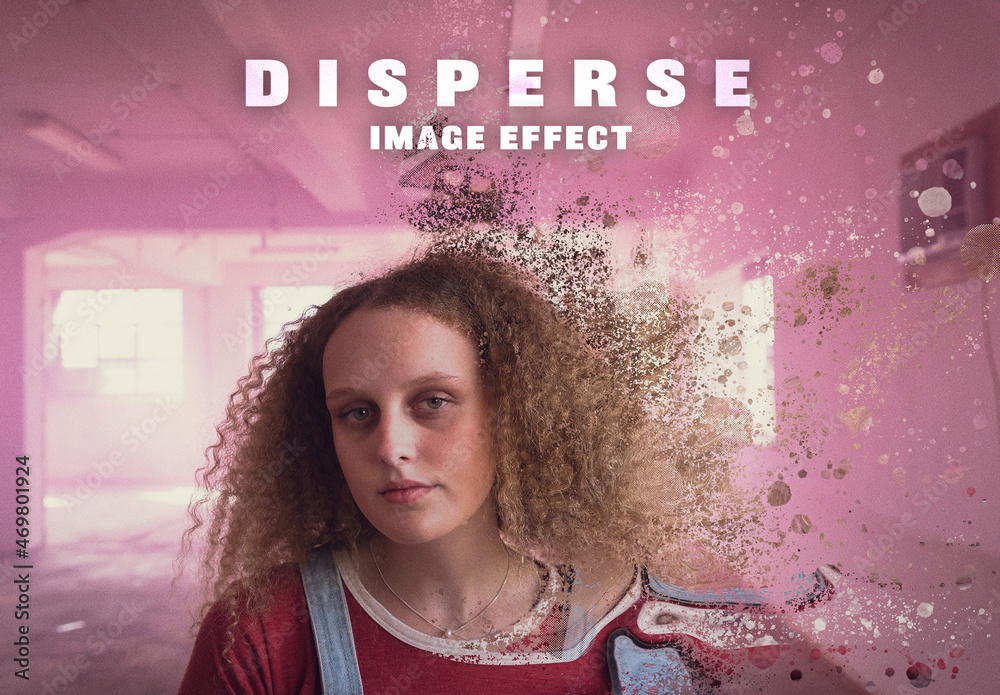 Disperse Image Effect Stock Template | Adobe Stock