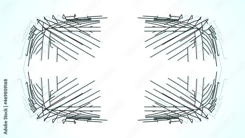 4k abstract black wireframe on white bg branches of calculations. Ai ...