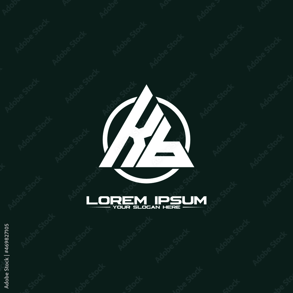Letter KB triangle logo design vector Stock Vector | Adobe Stock