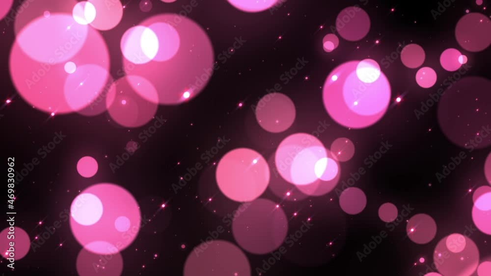 Vidéo Stock Beautiful floating moving pink particles glowing bokeh bubbles lights Seamless loop ...