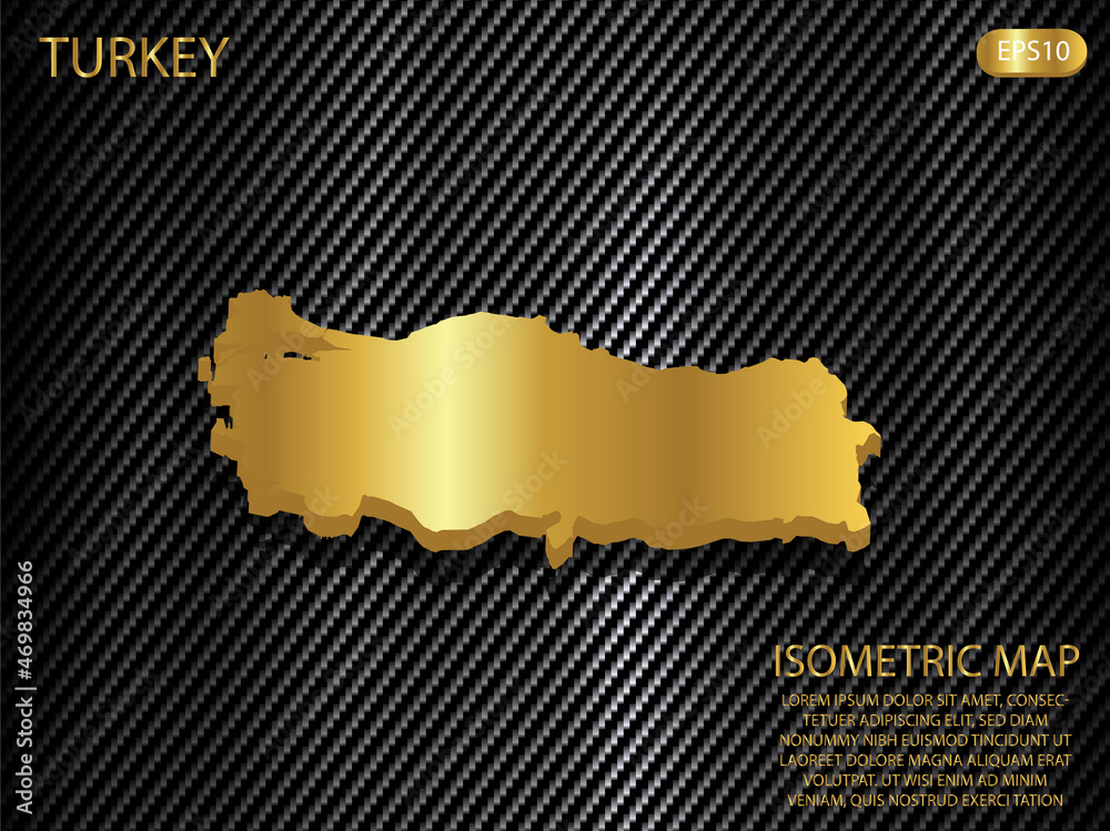 isometric map gold of Turkey on carbon kevlar texture pattern tech ...