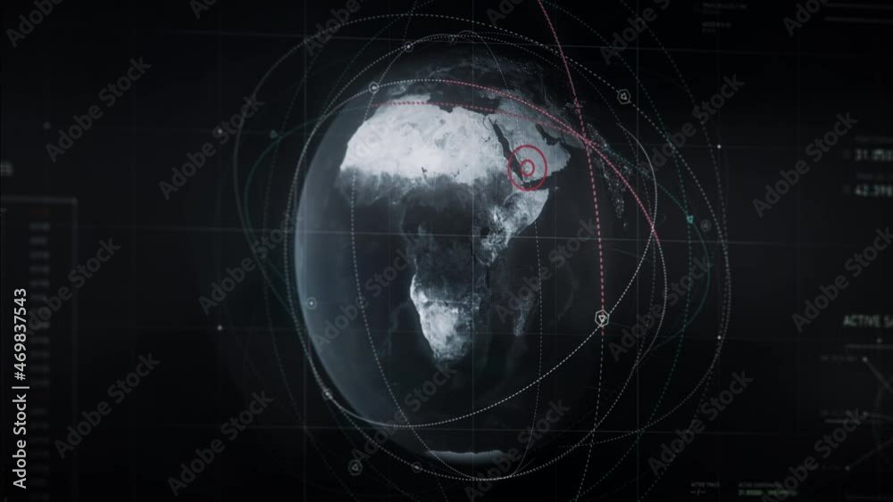 Innovative Digital Earth Analysis Ui Connects to Satellite Network To ...