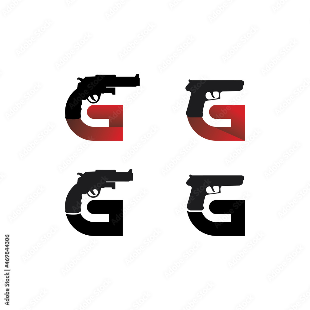 Gun logo and Army soldier sniper shot vector Design Illustration ...