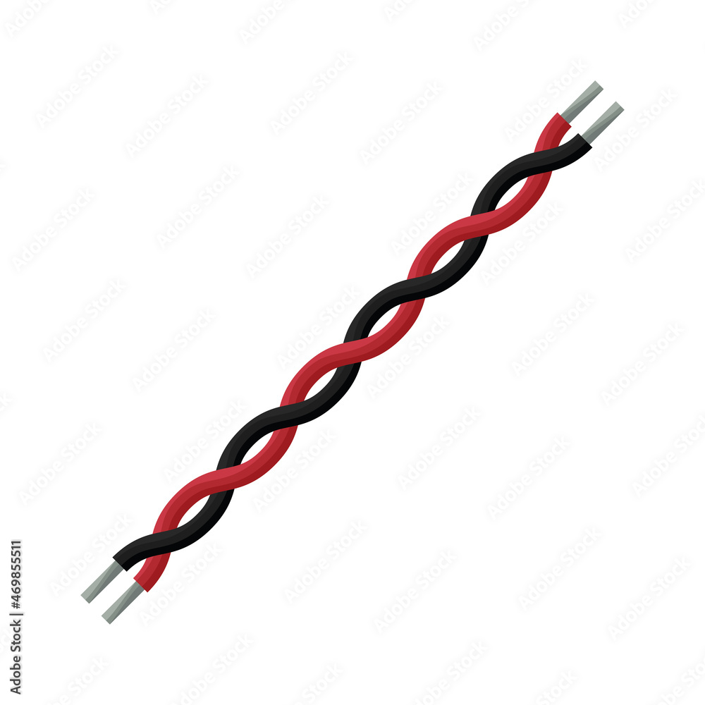 Paired twisted electric wire. A wire is an electrical product that ...