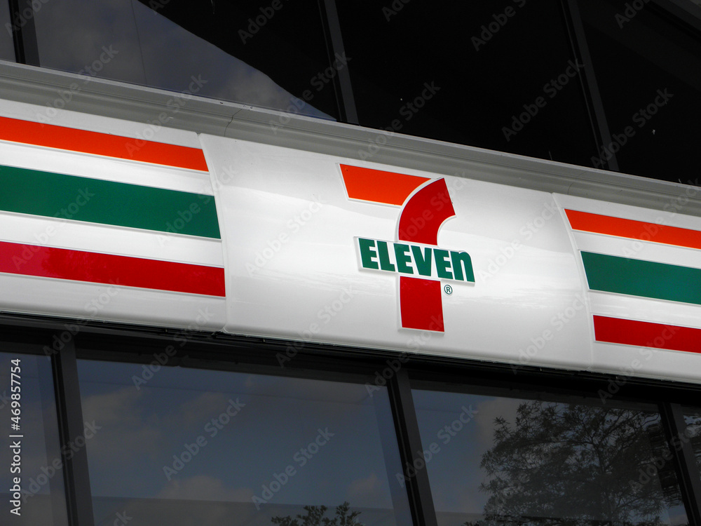 OLYMPUS DIGITKaohsiung, Taiwan-March 15, 2021: 7-11 shops in the ...