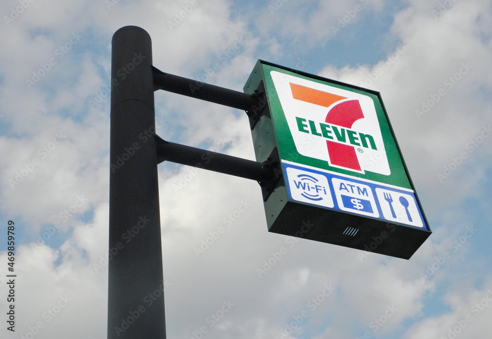 OLYMPUS DIGITKaohsiung, Taiwan-March 15, 2021: 7-11 shops in the ...