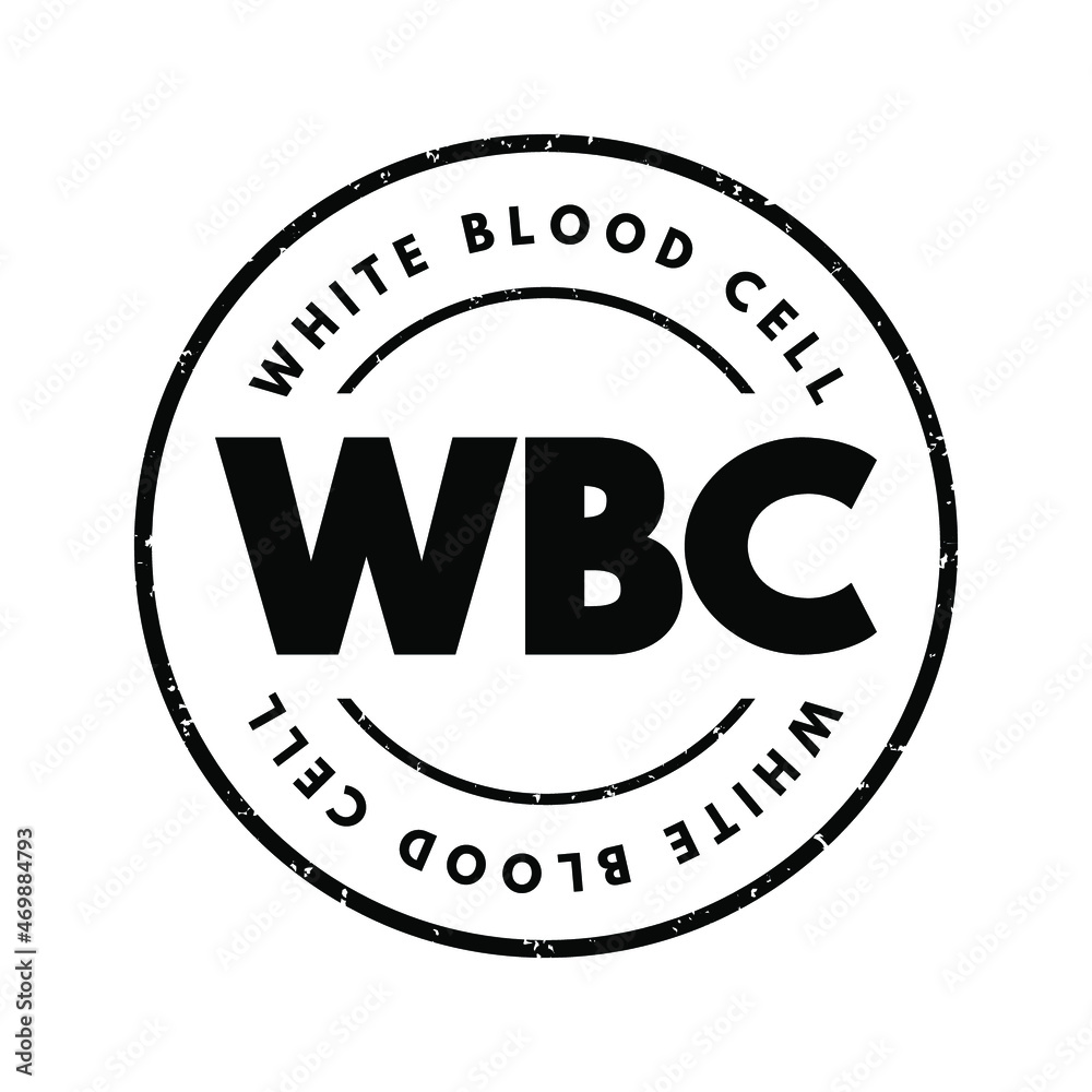 WBC - White Blood Cell acronym, medical concept background Stock Vector ...