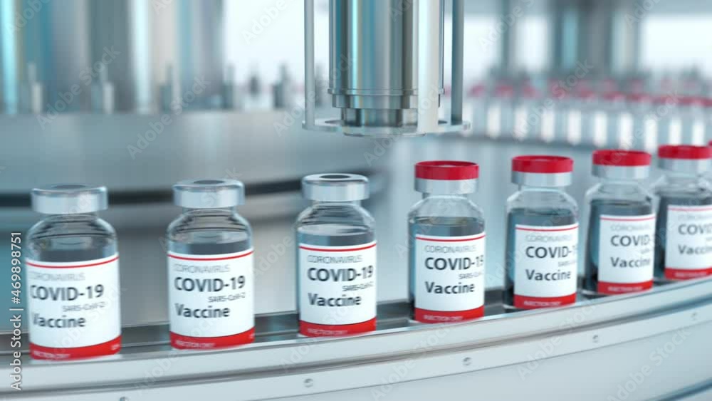 Mass production of coronavirus covid-19 vaccine. Manufacturing the ...