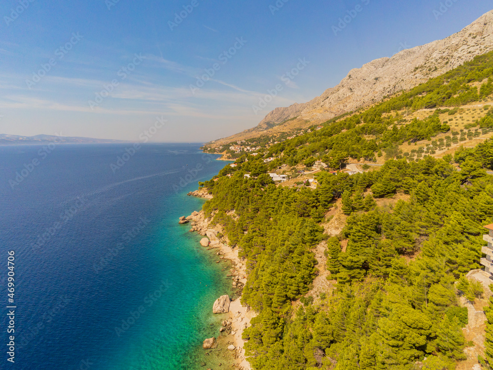 Matusici an der Makarska Riviera von oben Stock Photo | Adobe Stock