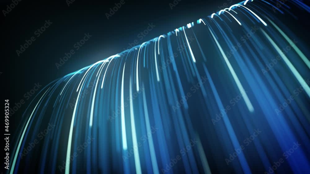Vidéo Stock Abstract Light Fiber Strings Flowing Background Loop/ 4k ...