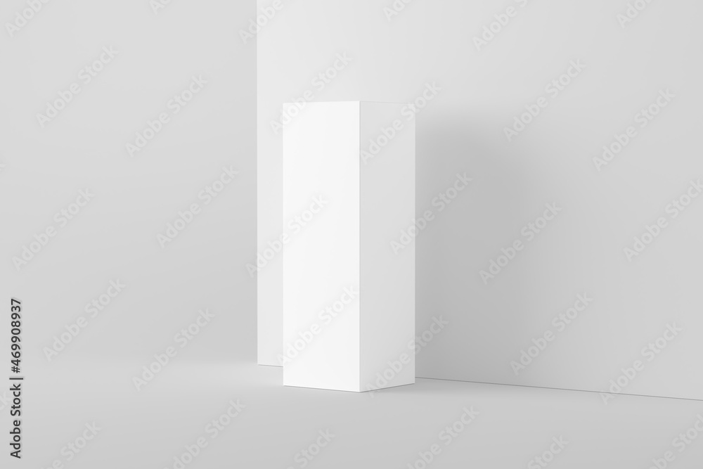 Long Rectangle Box White Blank Mockup Stock Illustration | Adobe Stock