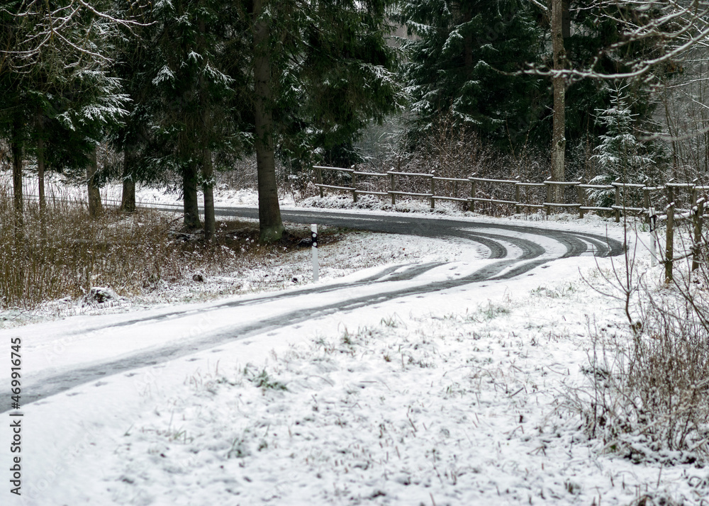 Country Road Snow Winter