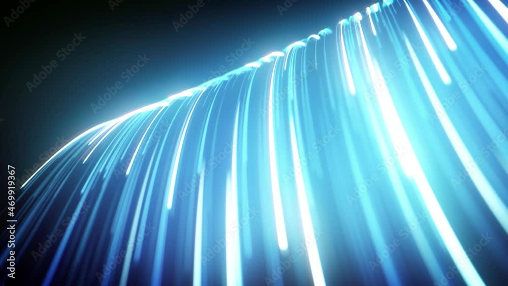 Abstract Light Strings Flowing Intro Background/ 4k animation of an ...