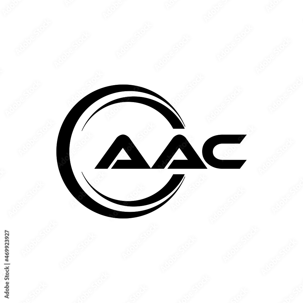 Vecteur Stock AAC letter logo design with white background in ...