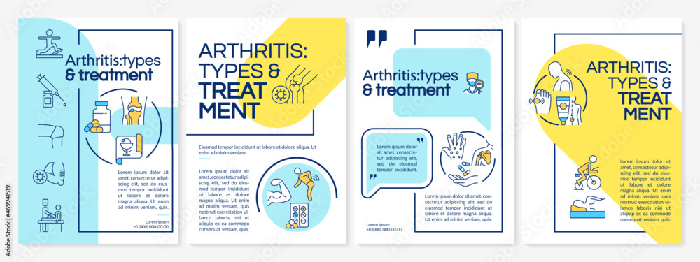 Arthritis types and medication brochure template. Flyer, booklet ...