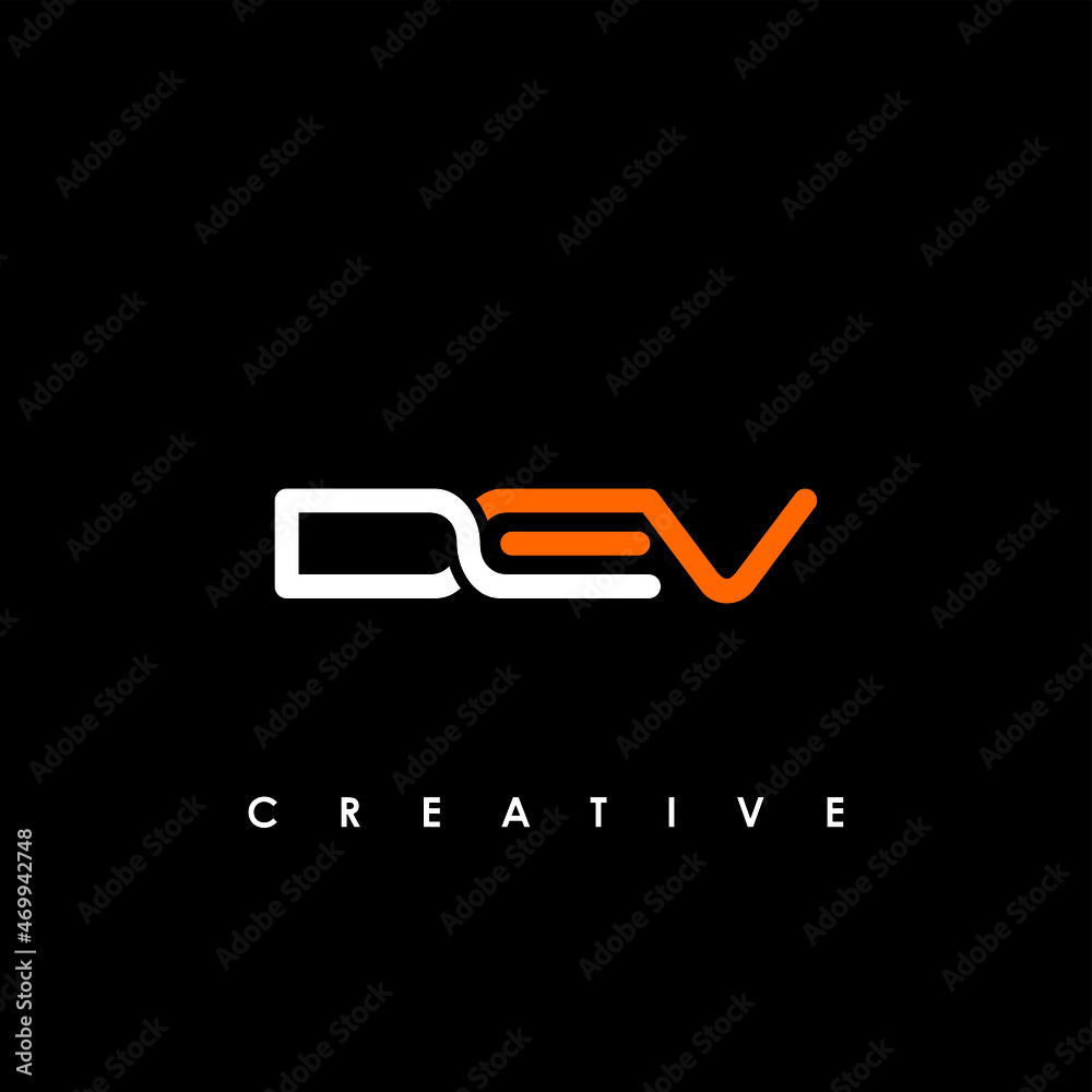 DEV Letter Initial Logo Design Template Vector Illustration Stock ...