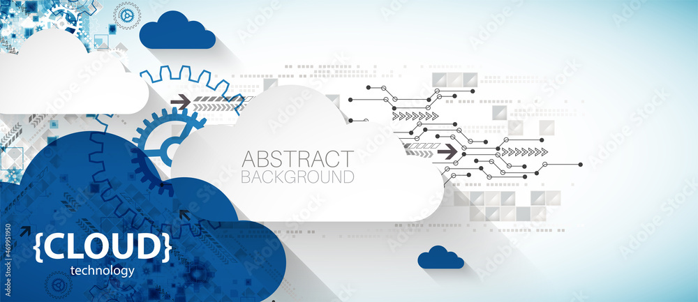 Cloud computing concept. Abstract technology background. Stock Vector ...