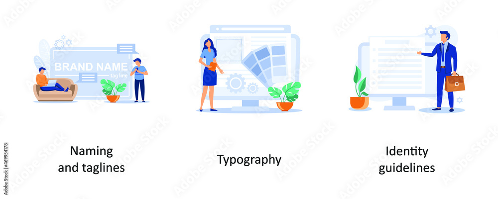 Naming and taglines, Typography, Identity Guidlines. Brand identity ...