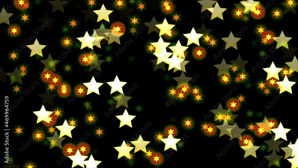 Christmas Stars and lights loop video background. The whole footage can ...