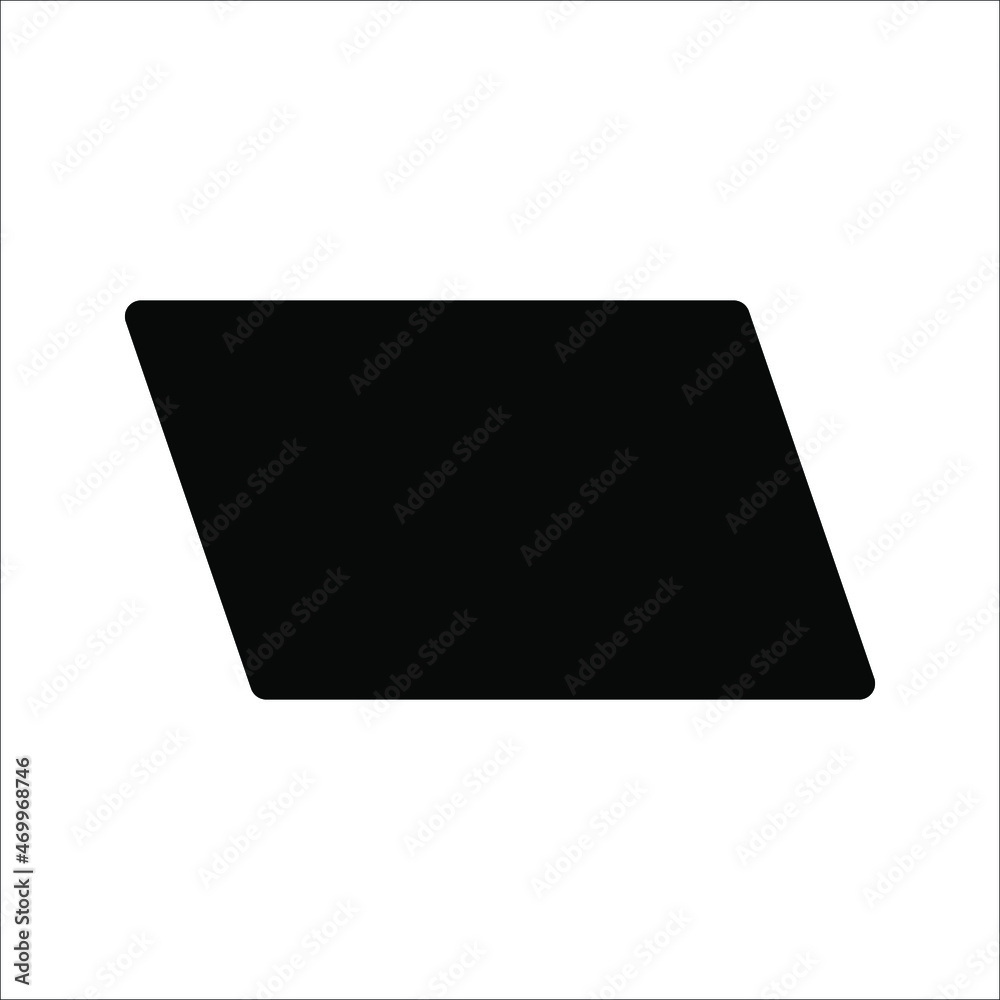 parallelogram shape illustration vector graphic. basic shape perfect ...