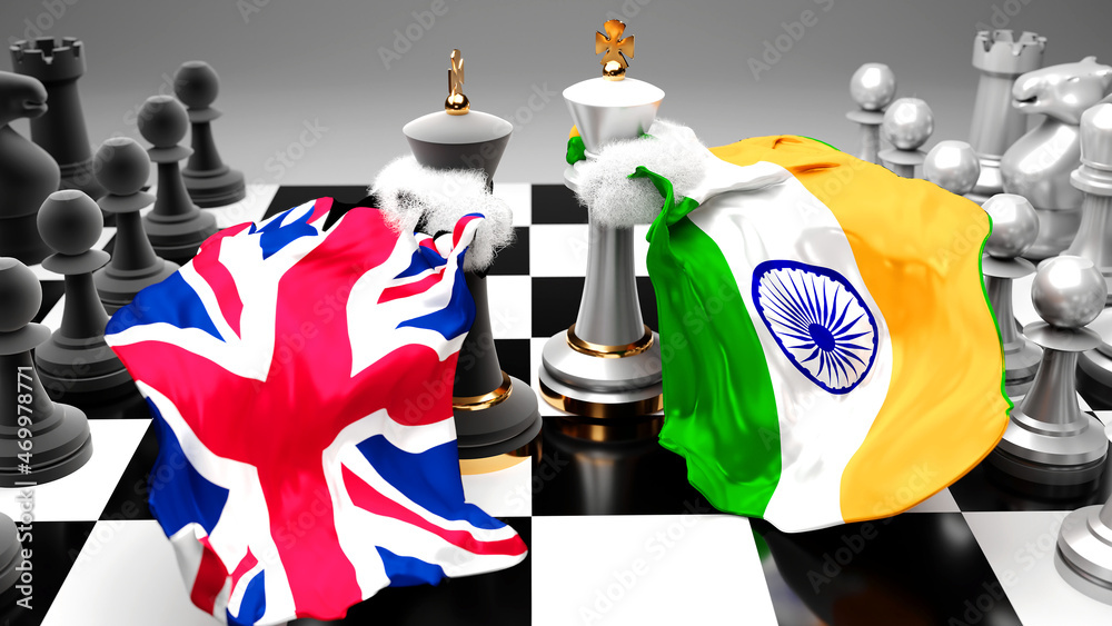 UK England India - debate and dialog between those two countries shown ...