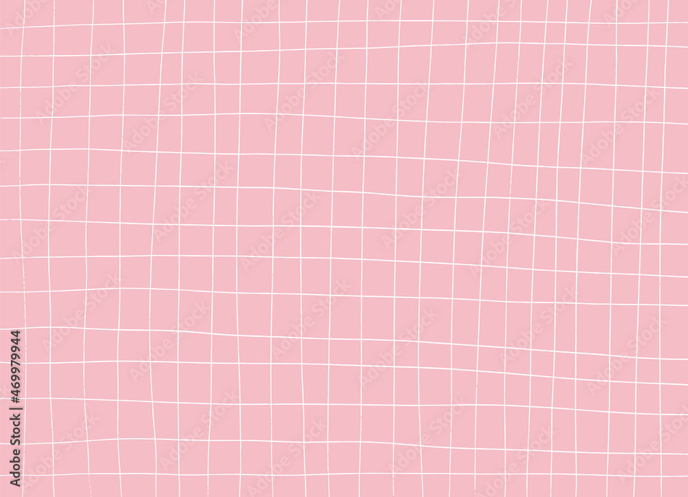 Modern pink grid background. Vector hand drawn texture backdrop. Stock ...