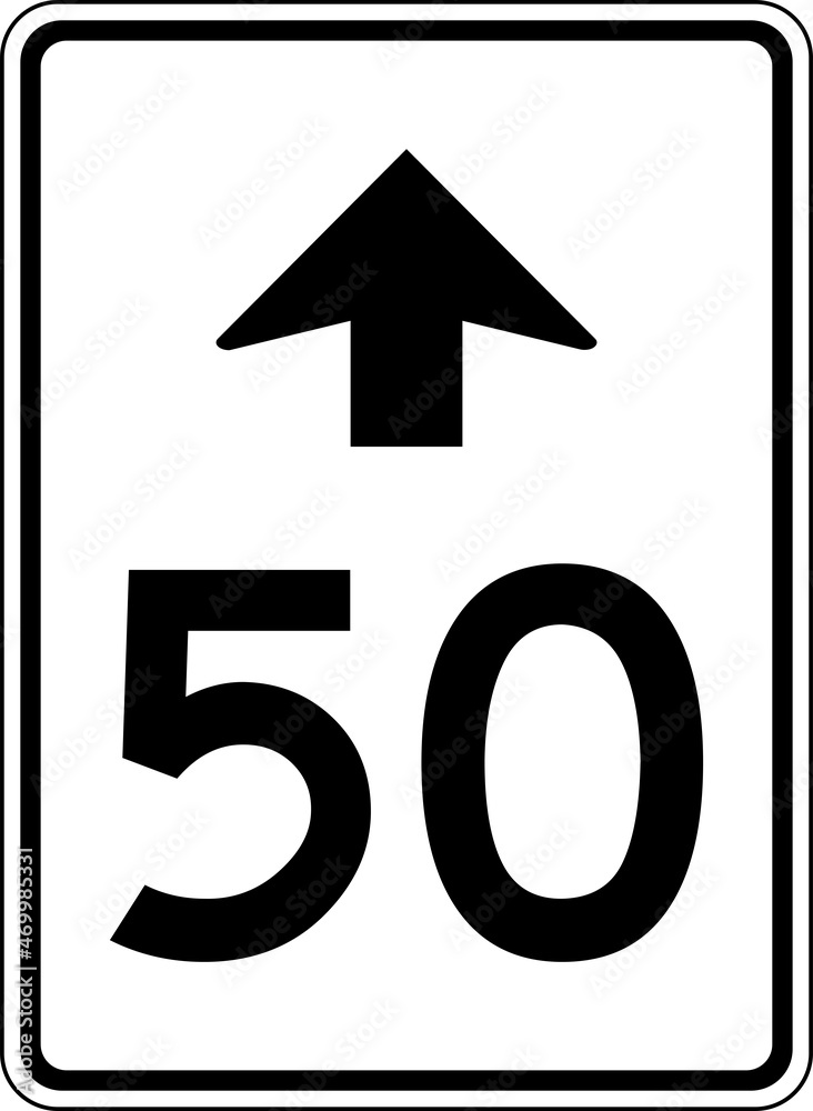 50 kilometer per hour maximum speed ahead sign. Traffic signs and ...
