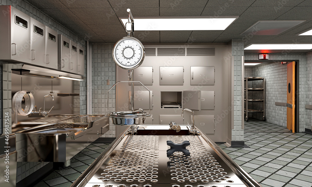 autopsy room scene two Stock Illustration | Adobe Stock