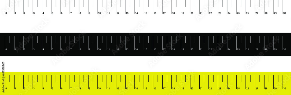 Inch ruler vector illustration on a white background. Designed for ...