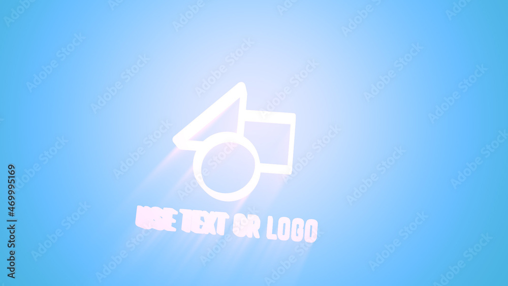 Minimal 3D Logo and Text Intro Full Frame Title Stock Template | Adobe ...