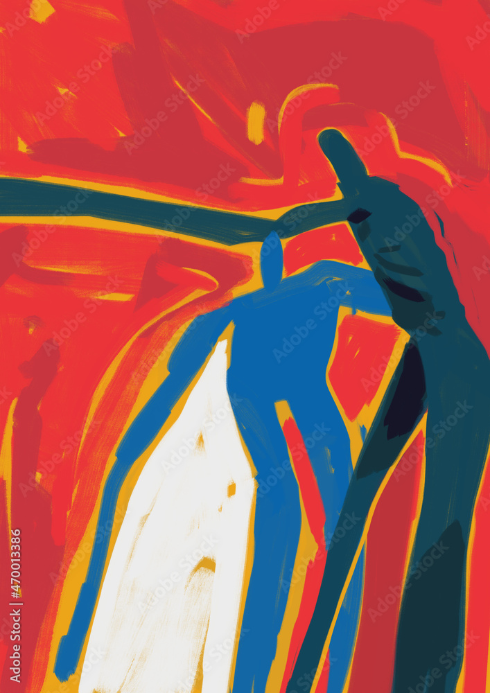 Joyful People together with silhouette and human shape red color grunge ...