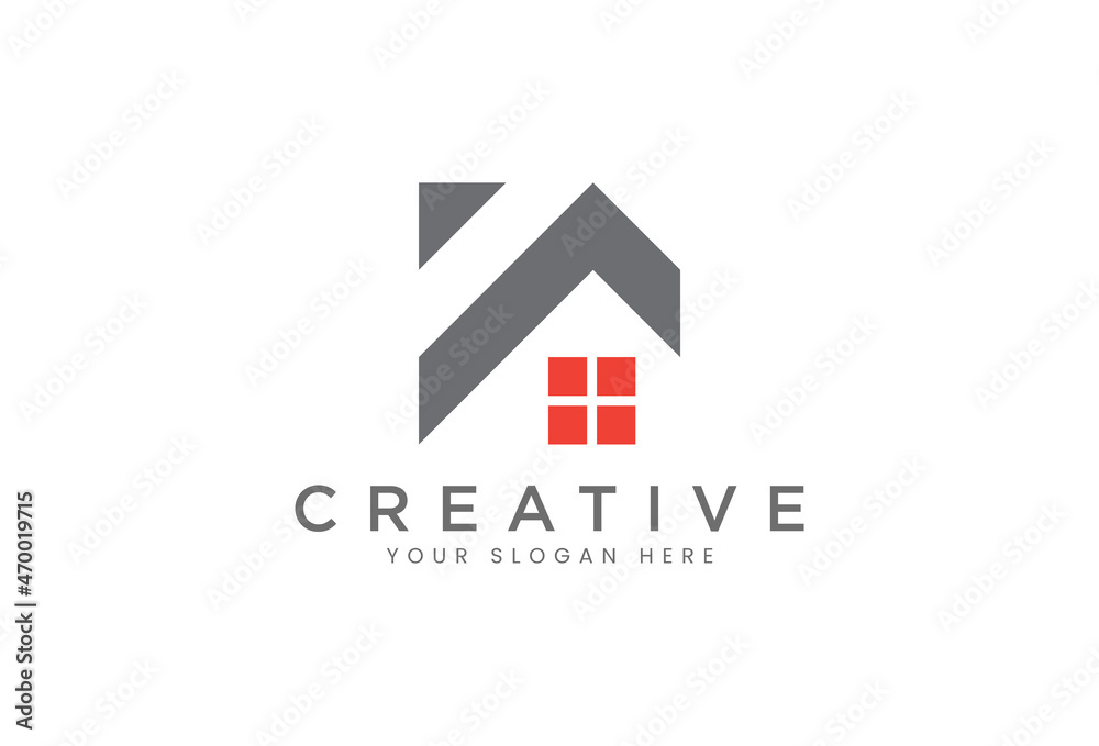square clean real estate logo Stock Vector | Adobe Stock
