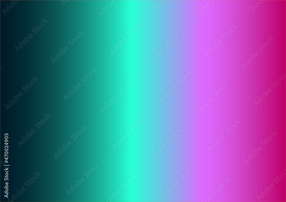 Gradation background from dark shade, turquoise green to pink. An ...