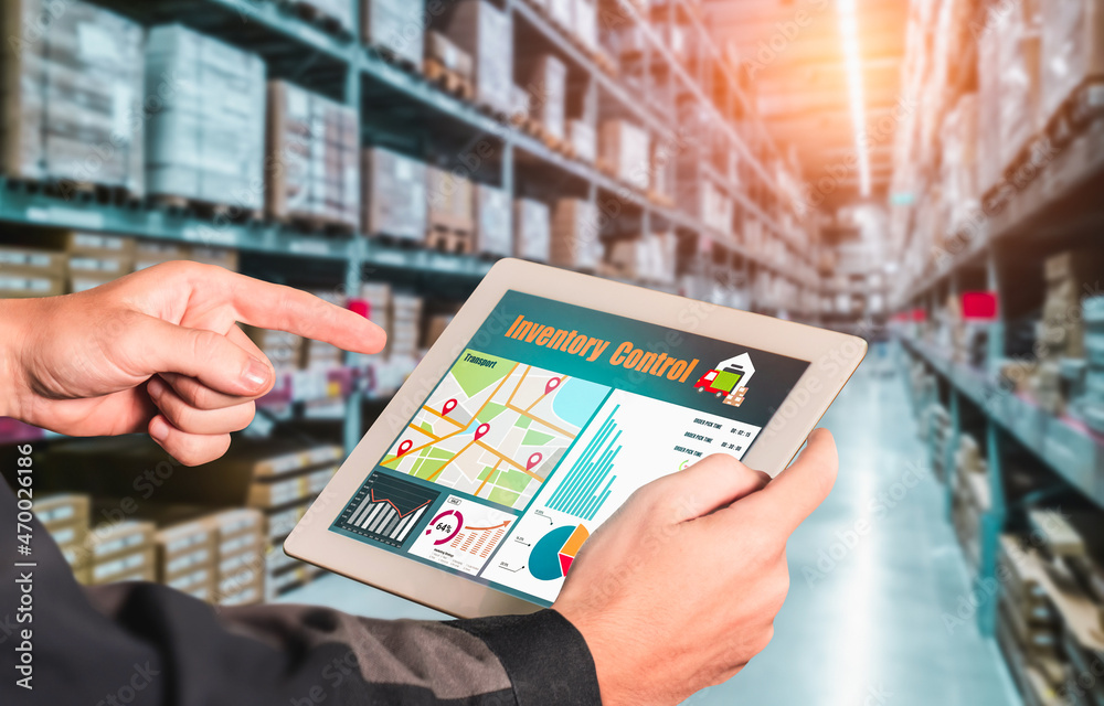 Warehouse management innovative software in computer for real time ...