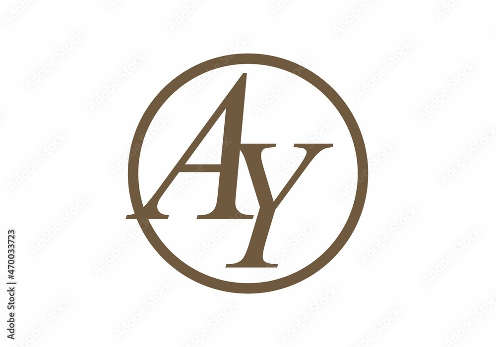 Colorful initial letter of AY Stock Vector | Adobe Stock