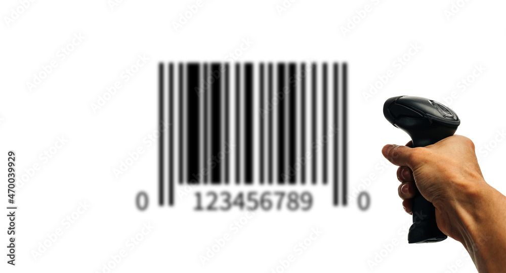 Bar code. Retail label barcode scan. Reader laser scanner for warehouse ...