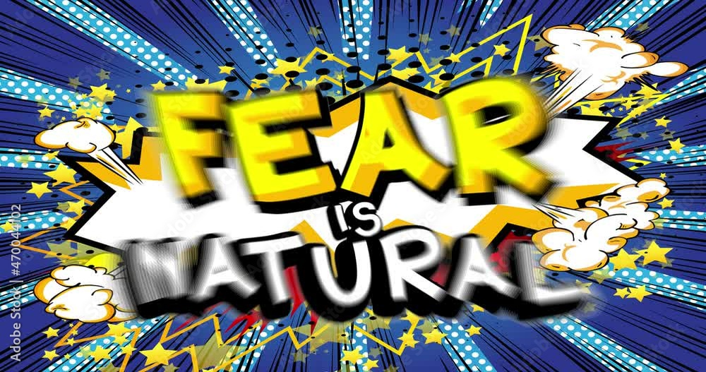 Fear is Natural. Comic Book Words Motion poster. 4k animated Comics ...
