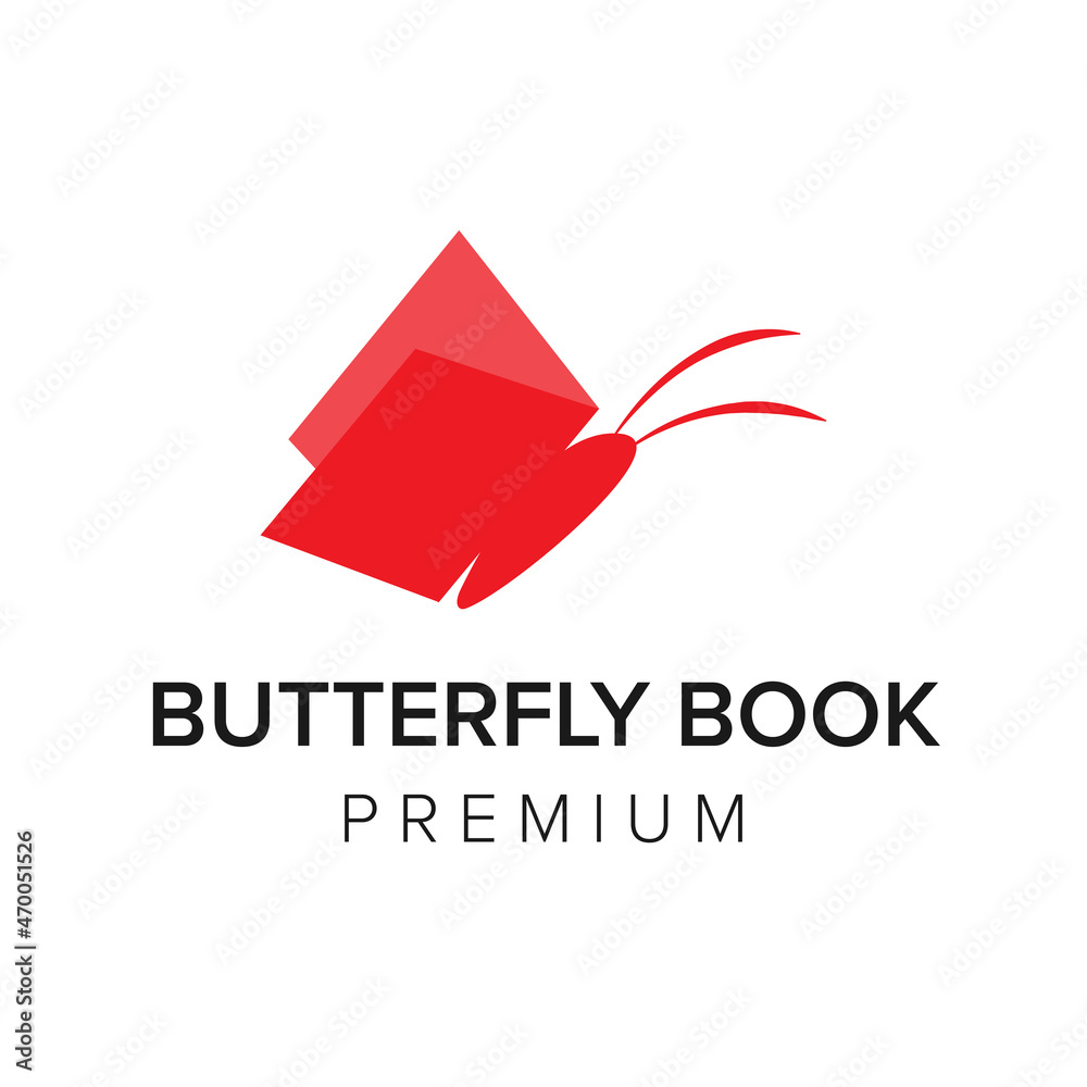 butterfly book logo icon vector template Stock Vector | Adobe Stock