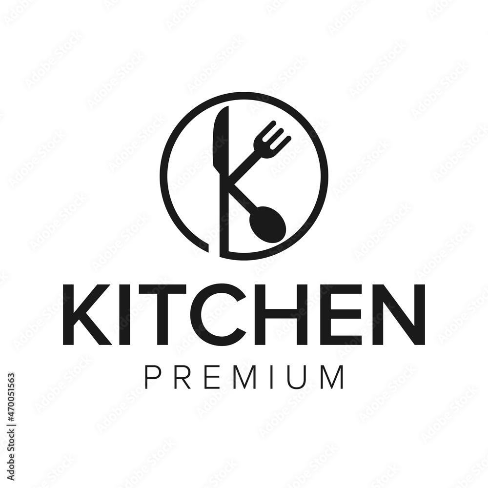 letter K kitchen logo icon vector template Stock Vector | Adobe Stock