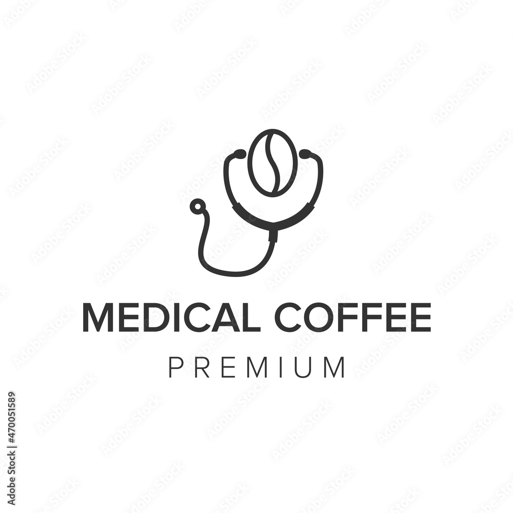 medical coffee logo icon vector template Stock Vector | Adobe Stock