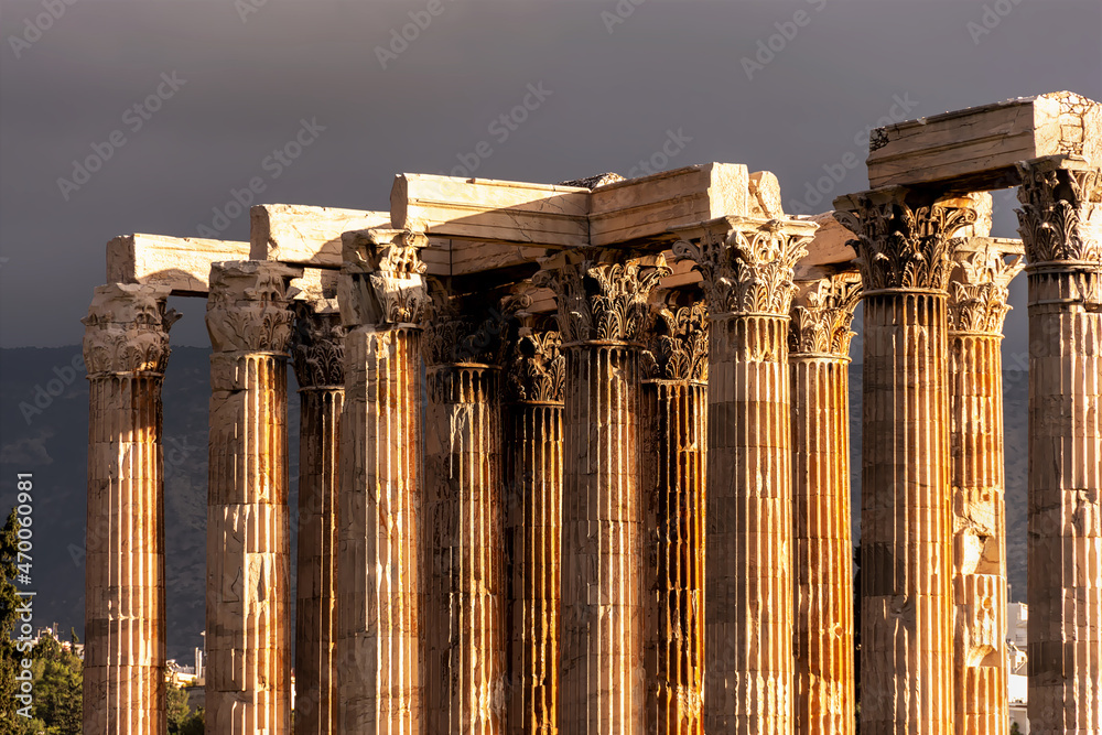 Corinthian Columns. The Temple of Olympian Zeus or the Olympieion ...