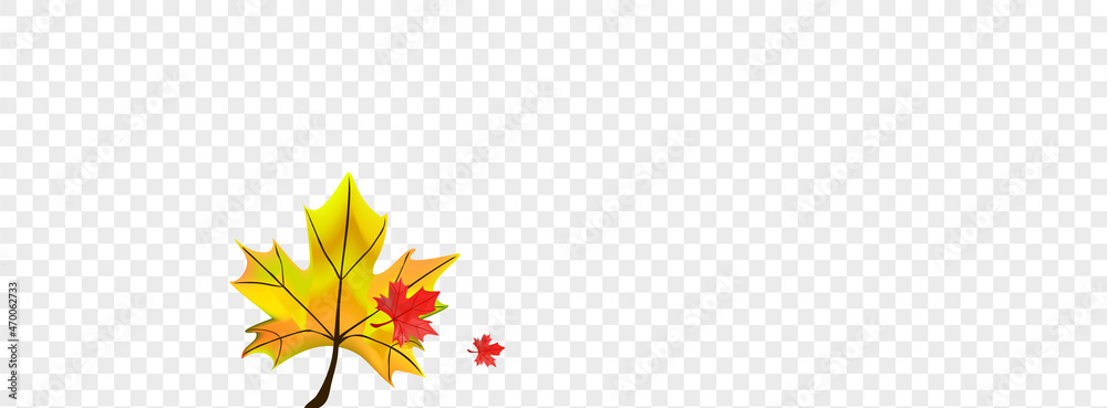 Red Foliage Background Transparent Vector. Plant Flying Template ...