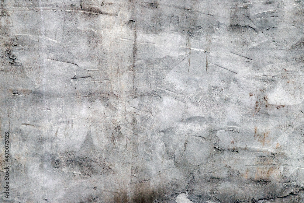 Poor quality of work on leveling concrete walls. Concrete wall with ...