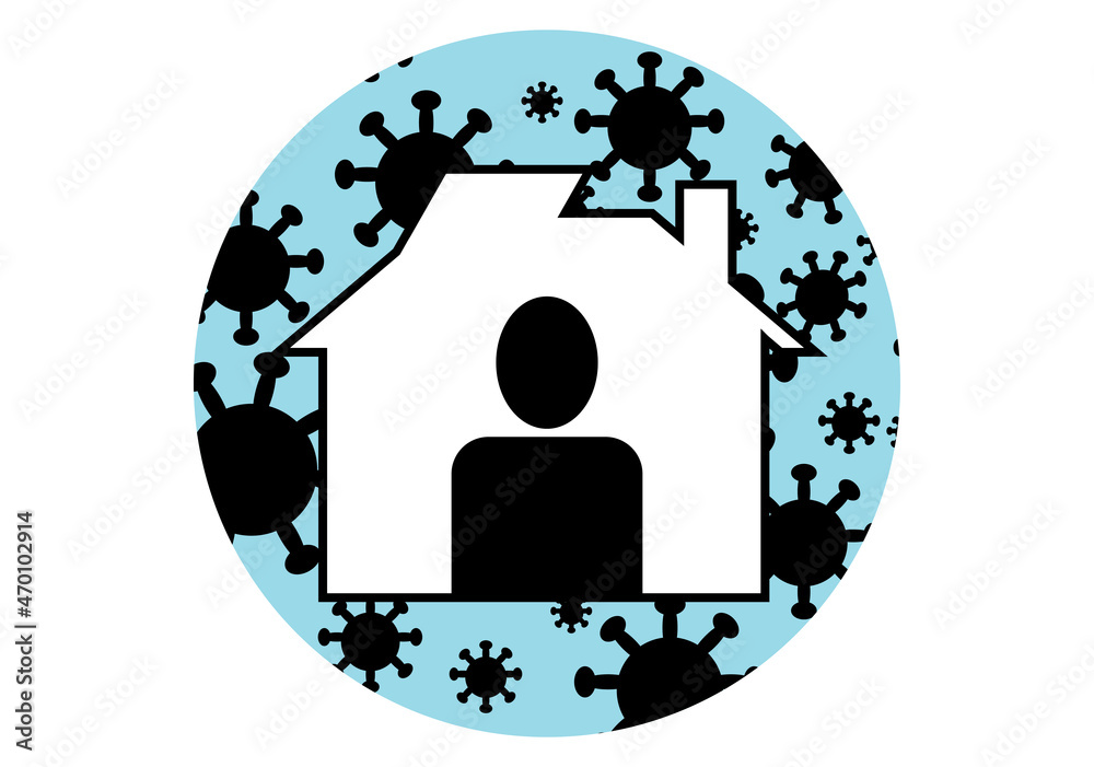 Personas o gente confinada en casa por riesgos de contagio por el ...