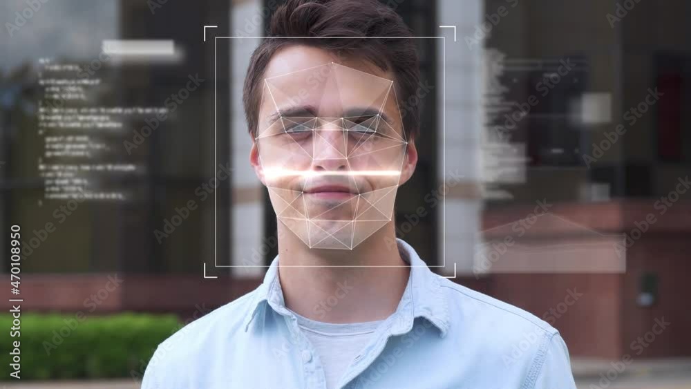 Futuristic Face Recognition System. Technology of Biometric Scanning ...