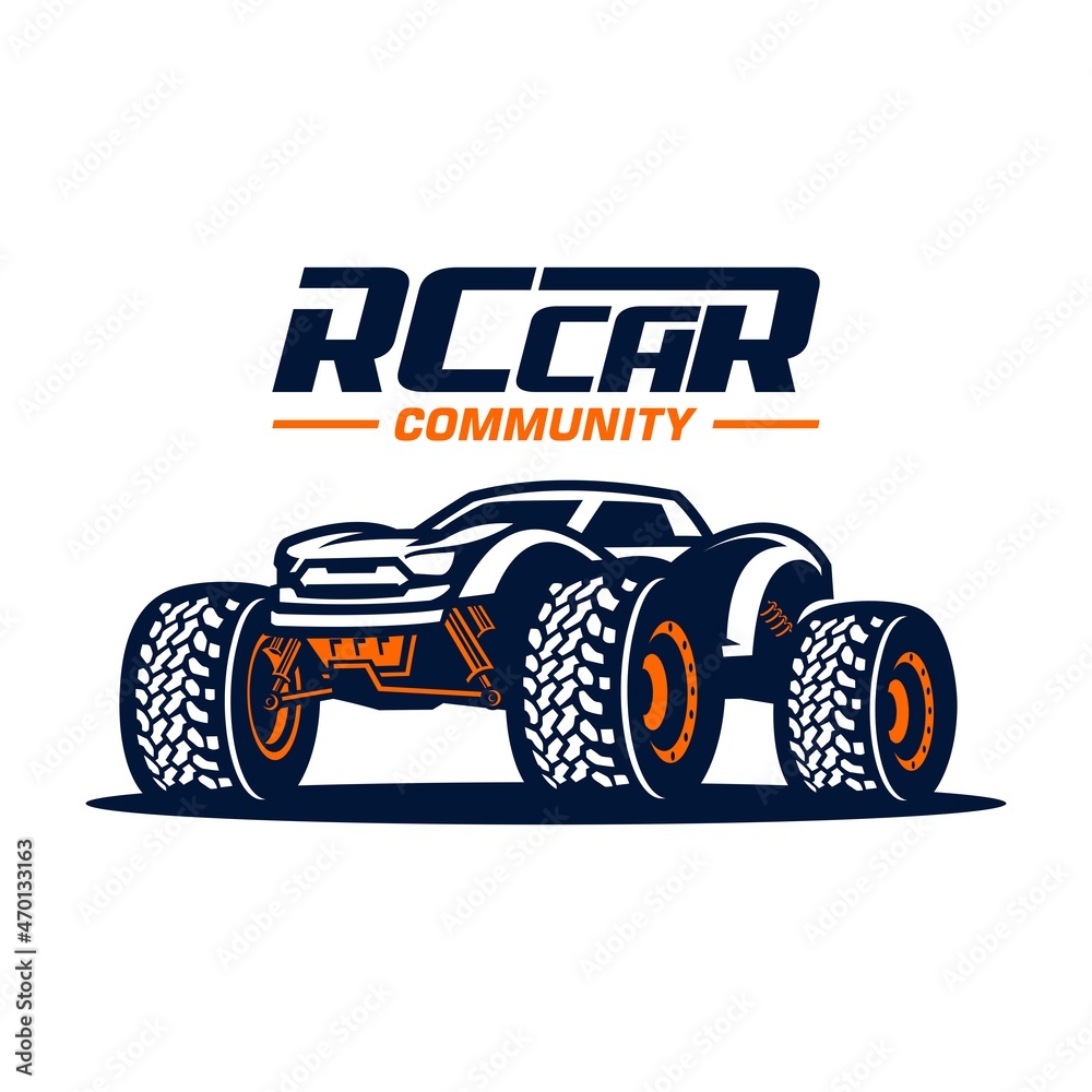RC monster truck logo Stock Vector | Adobe Stock