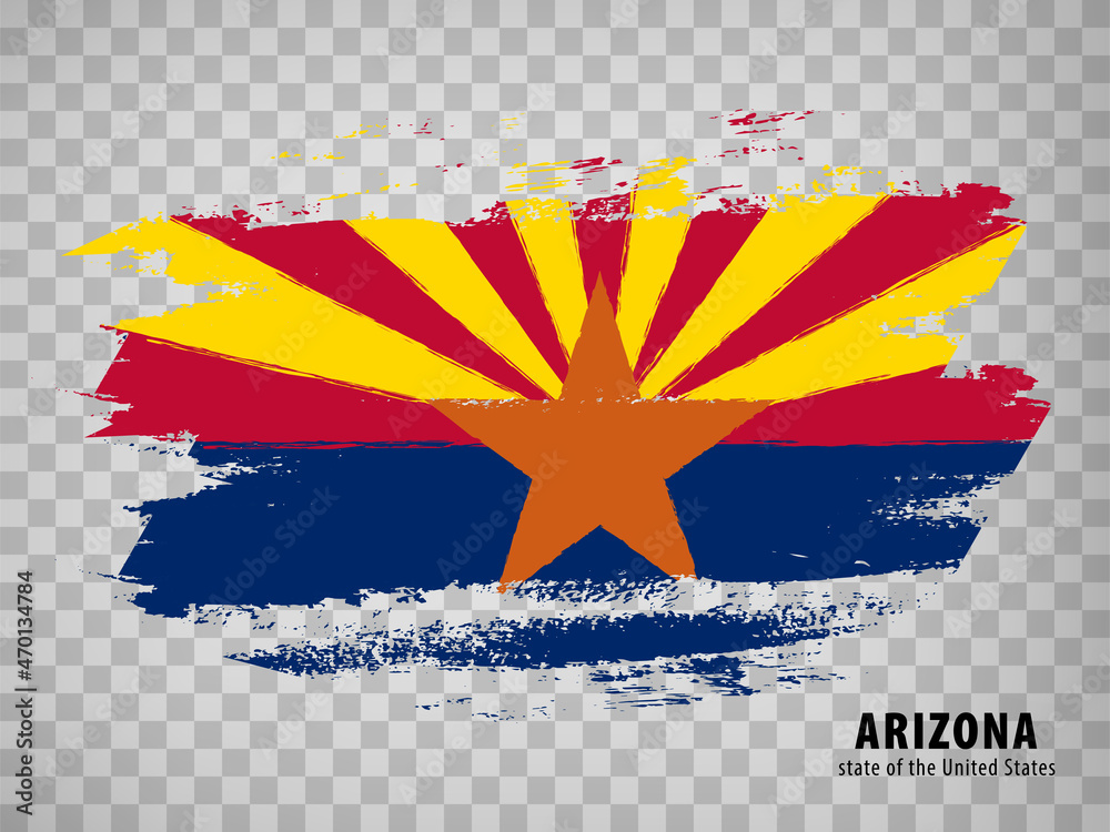Flag of Arizona from brush strokes. United States of America. Flag ...