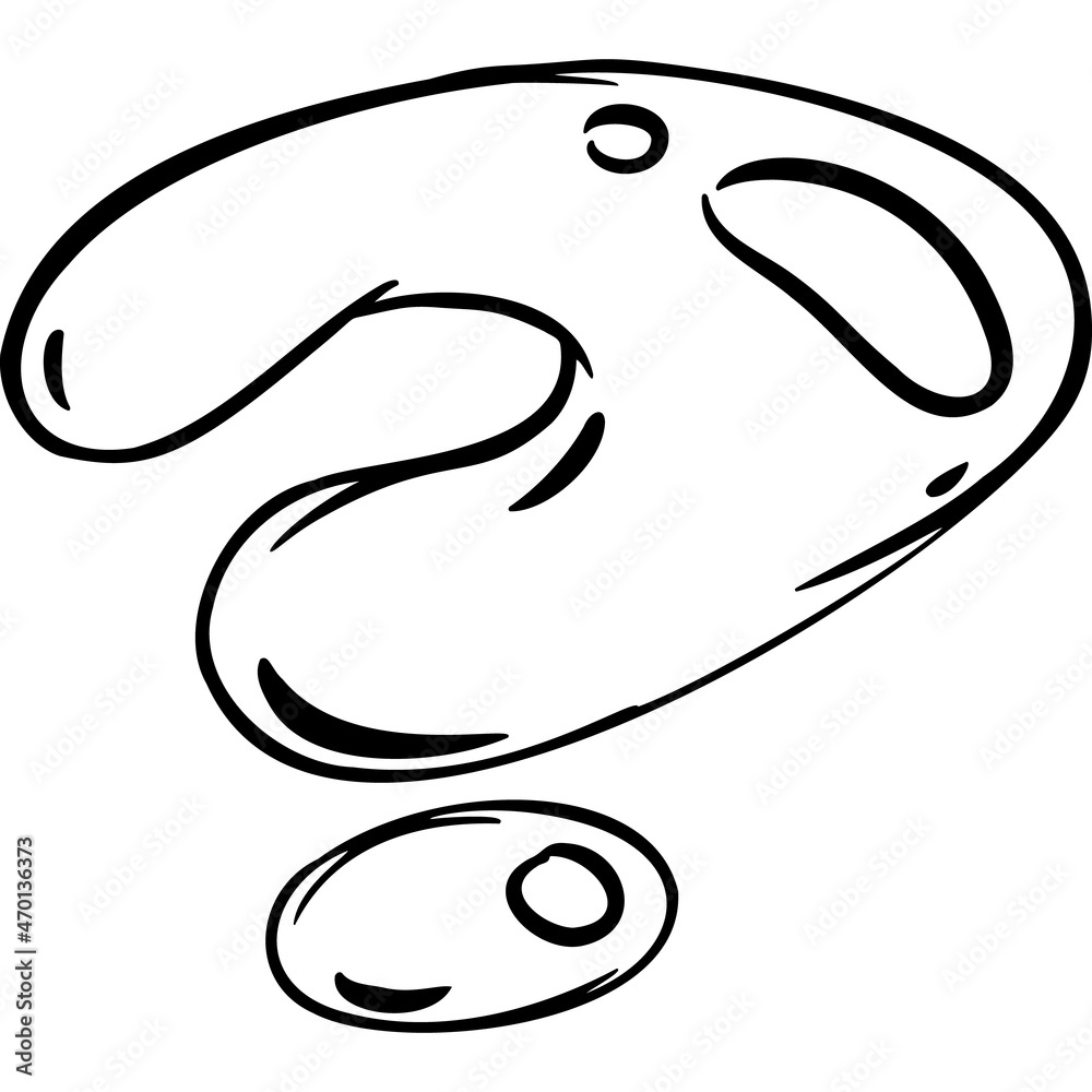 Inflated question mark sketch vector illustration Stock Vector | Adobe ...