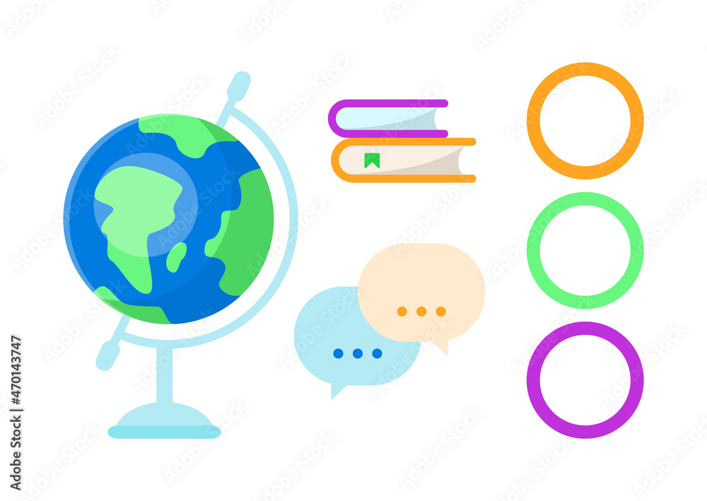 School class learning infographic chart design element set. Abstract ...